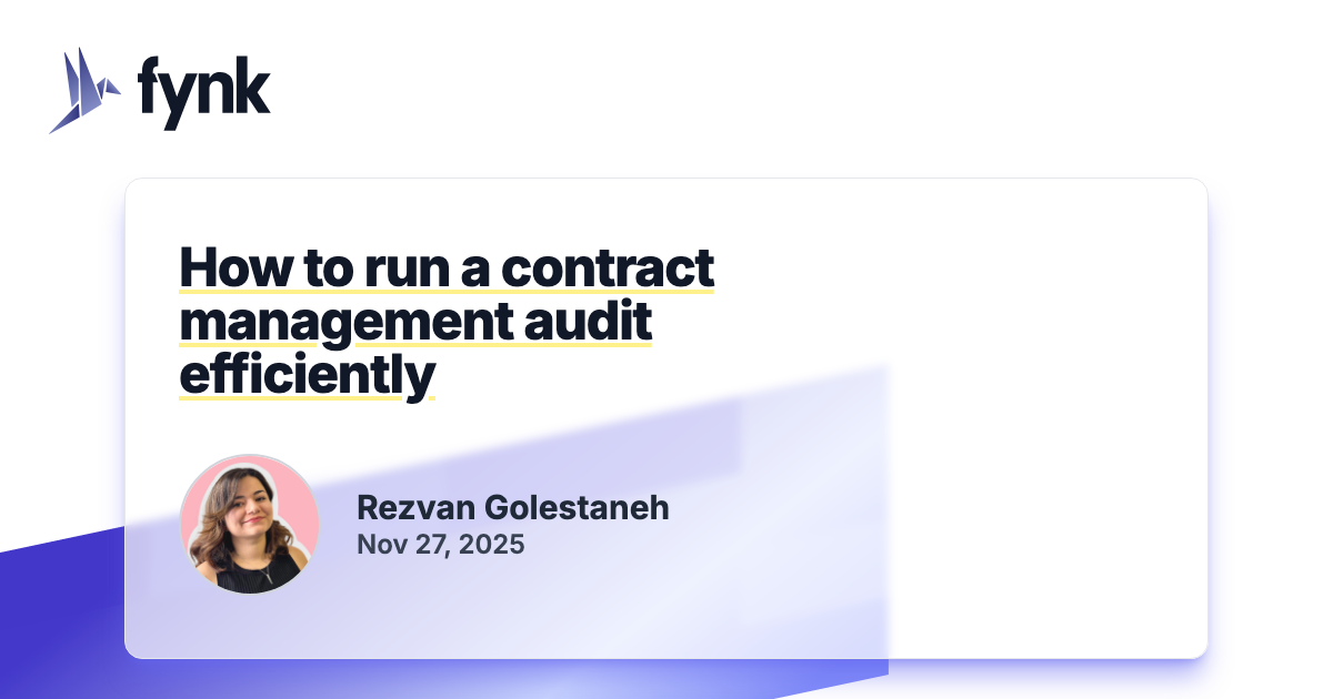 How to run a contract management audit efficiently | fynk