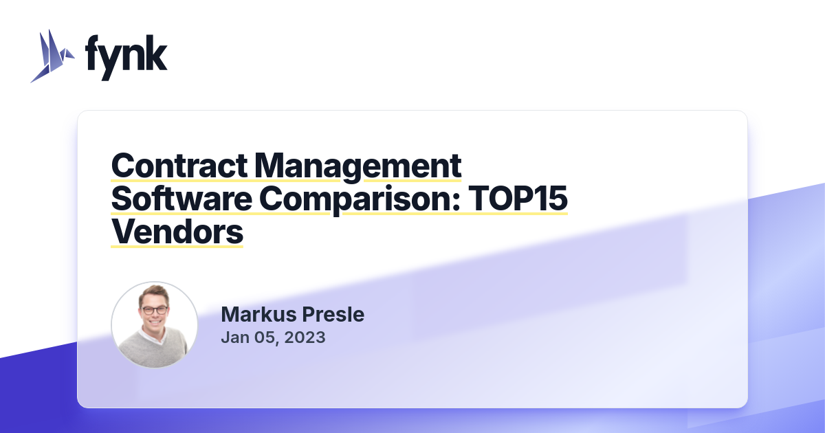 Contract Management Software Comparison: TOP15 Vendors | fynk