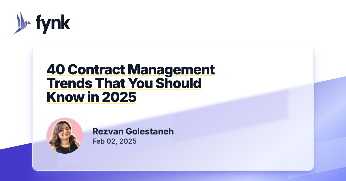 40 Must-Know Contract Management Trends for 2025 | fynk