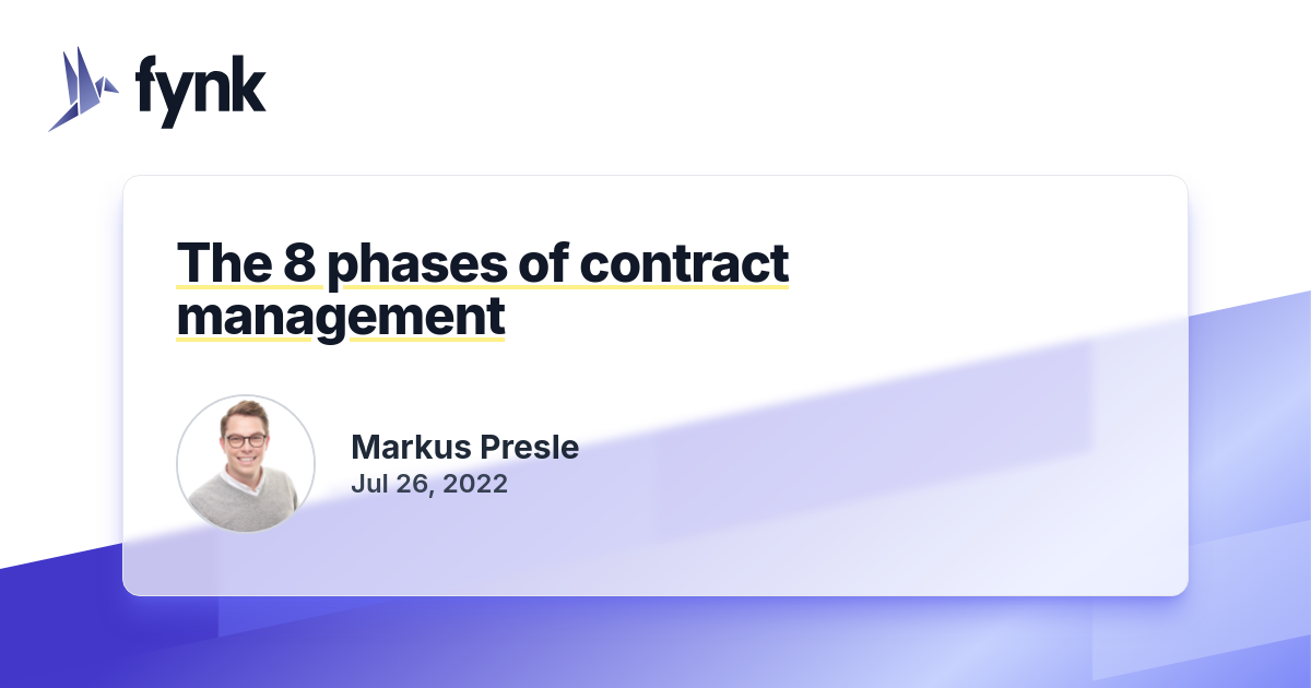 The 8 phases of contract management | fynk