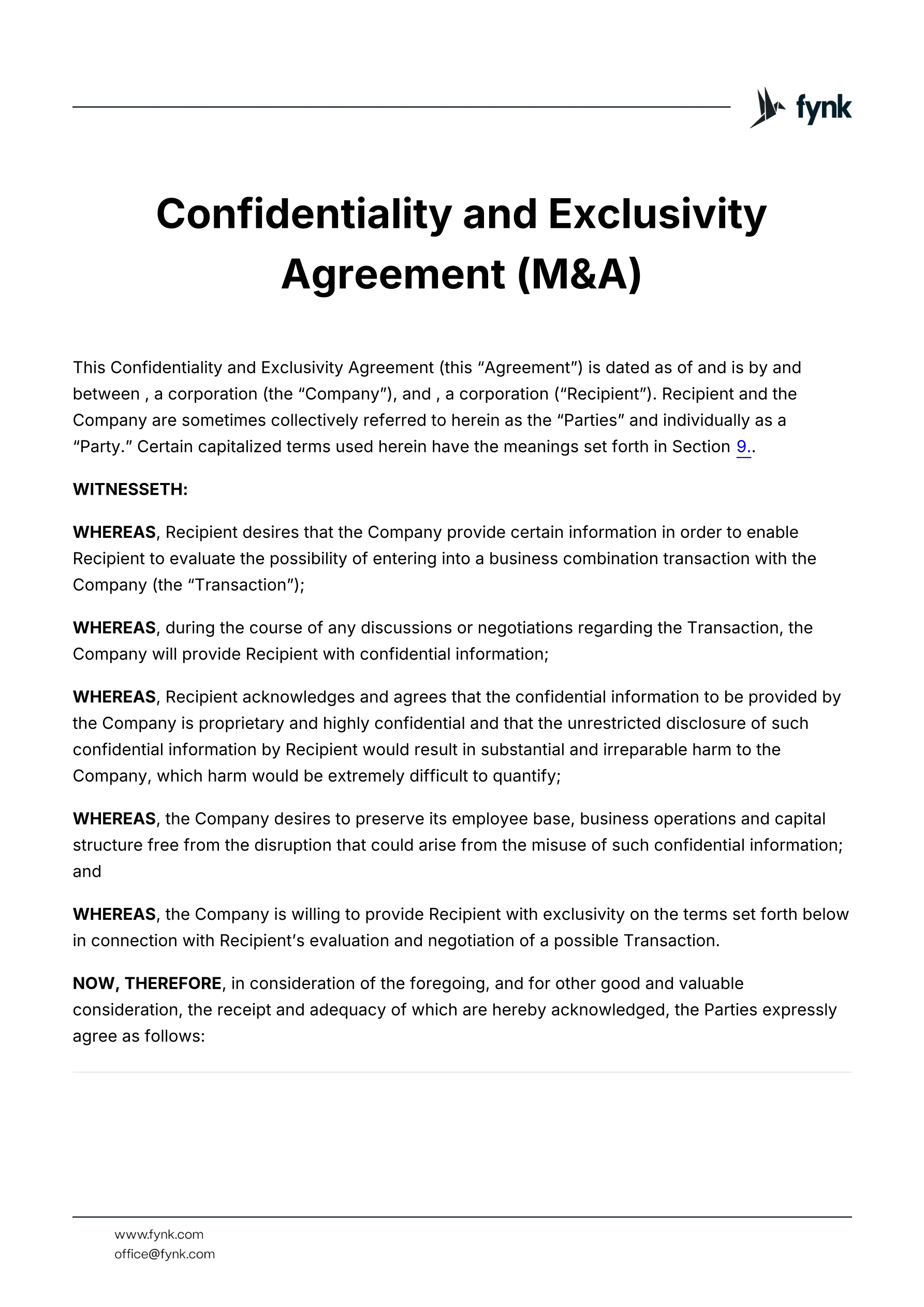 Confidentiality Clause: Essential Elements and Best Practices | fynk