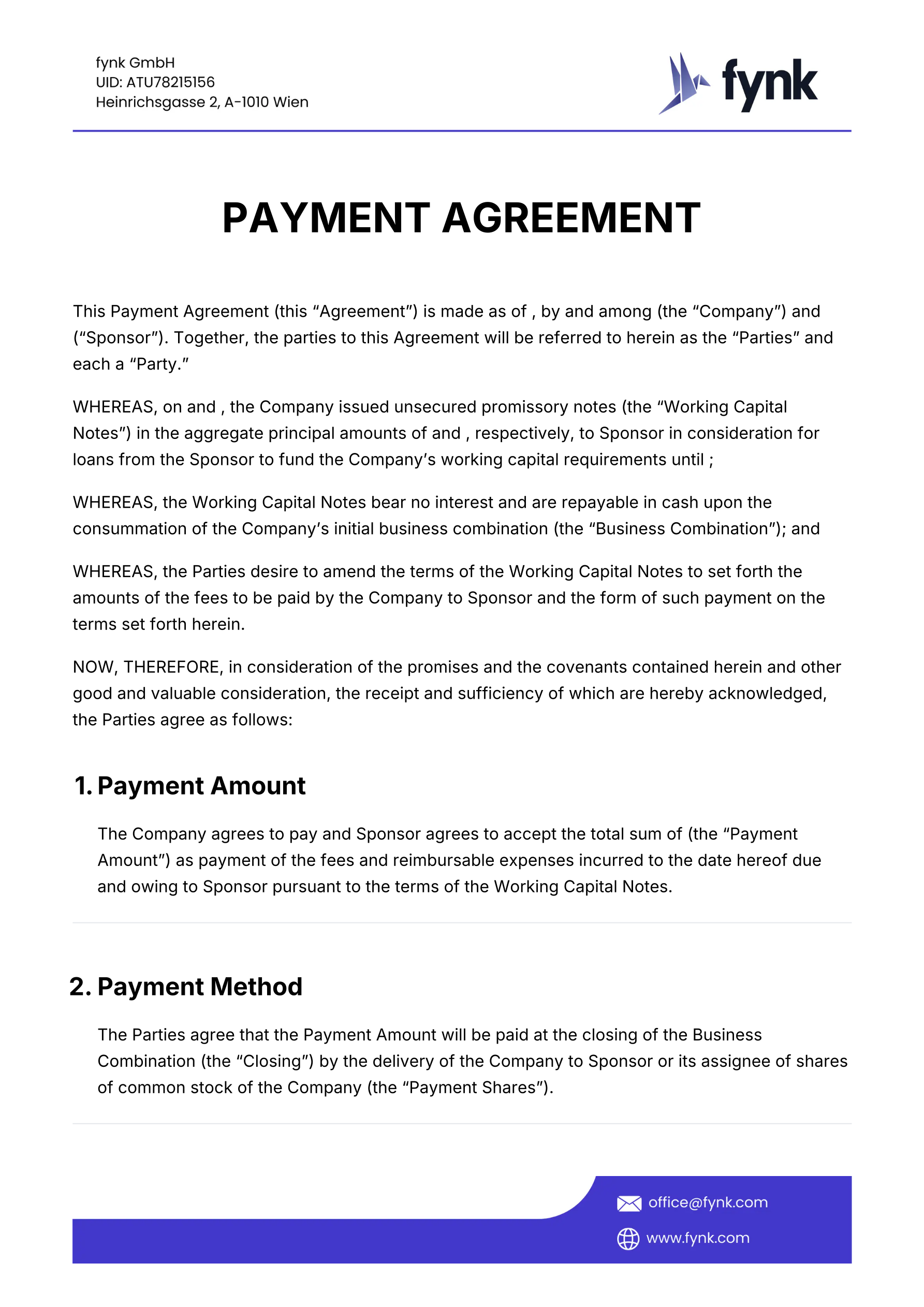 Payment Terms and Conditions: Essential Contract Clauses | fynk