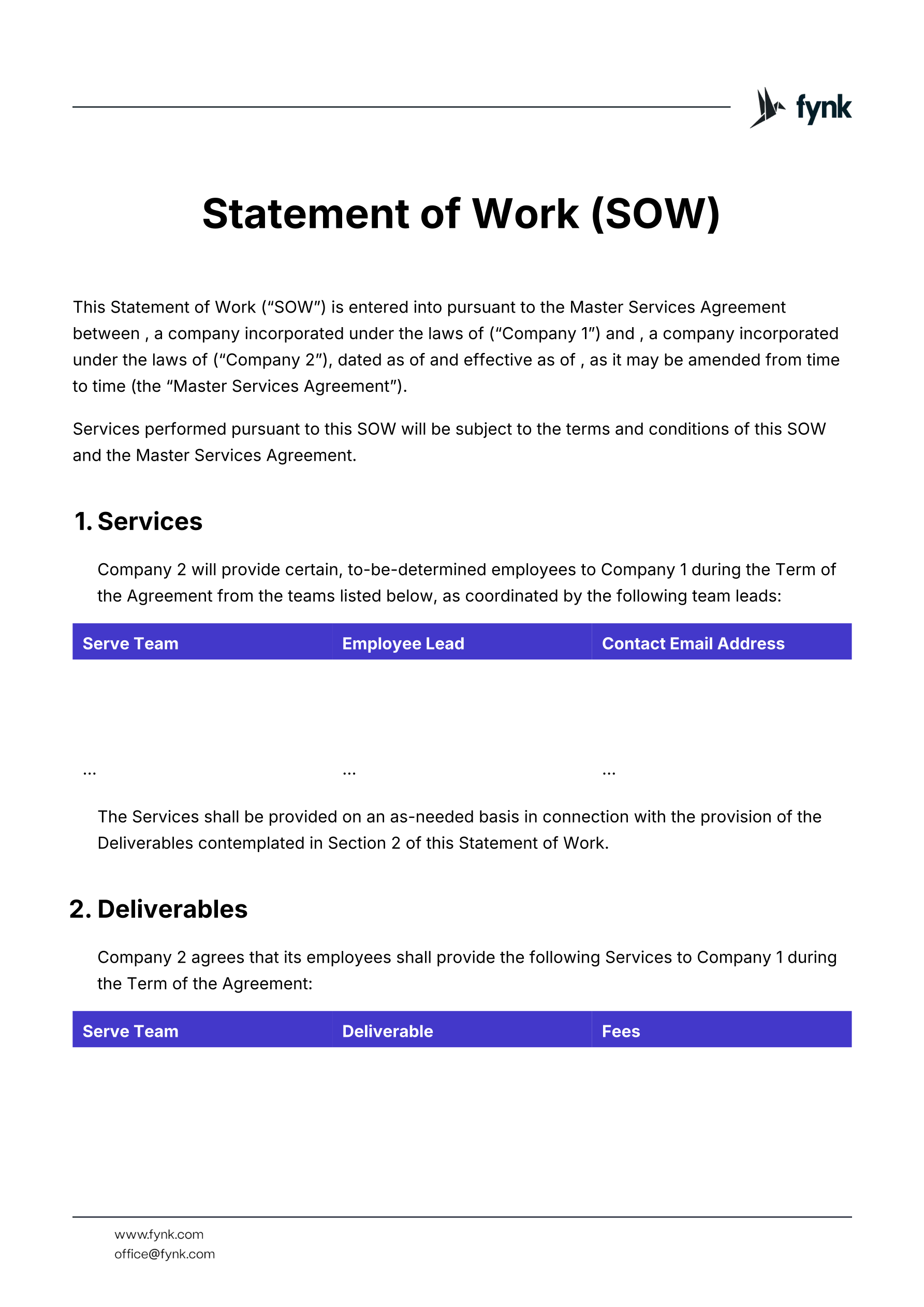 Deliverables: Key Contract Clauses for Business Success | fynk