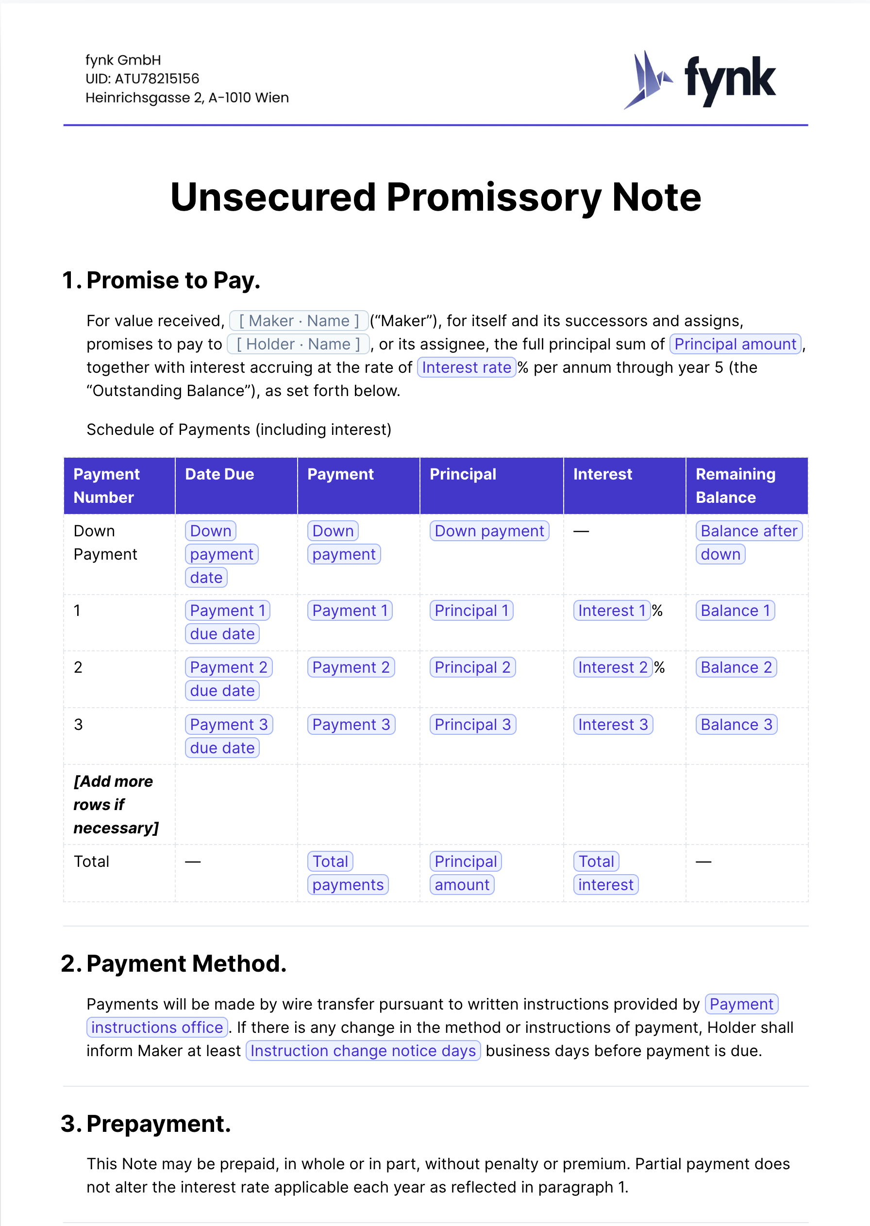 Promise to Pay: Key Contract Clause Essentials (with Examples) | fynk